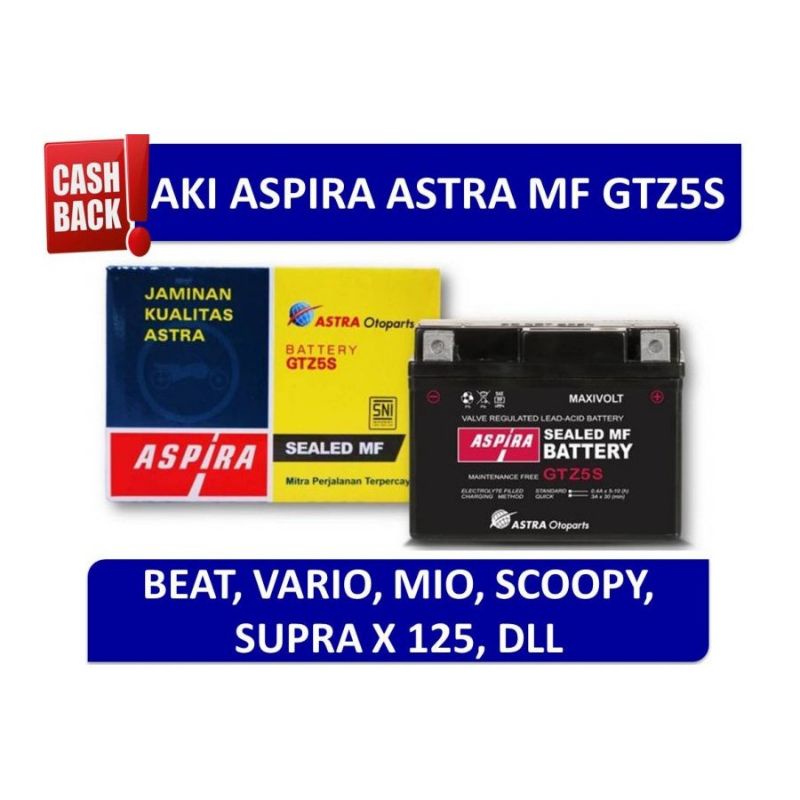 Jual aki motor yamaha mio j mio m3 mio soul xeon aspira gtz5s | Shopee Indonesia