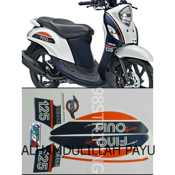 Jual STIKER STRIPING MIO FINO PUTIH TAHUN 2017 LIS STANDAR ORI YAMAHA ...