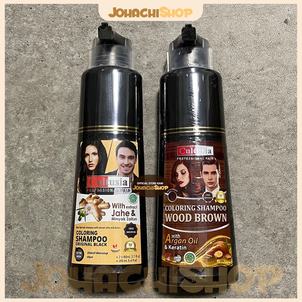 Jual Hair Shampoo Black Original 160ML Cultusia Semir Rambut Hitam ...