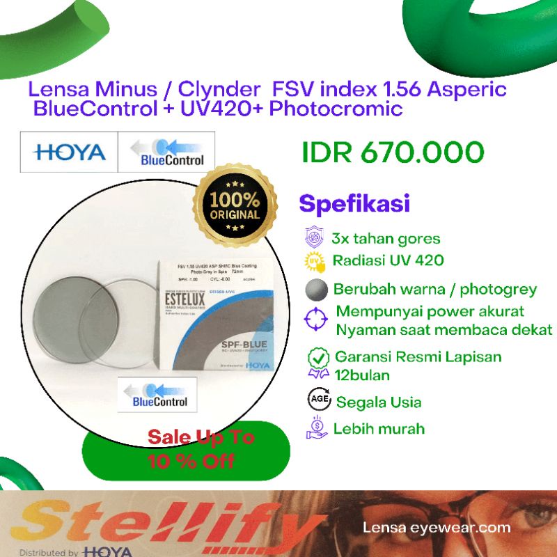 Jual Lensa 1.56 asp photogrey blue control proteksi uv420 untuk kacamata | Shopee Indonesia