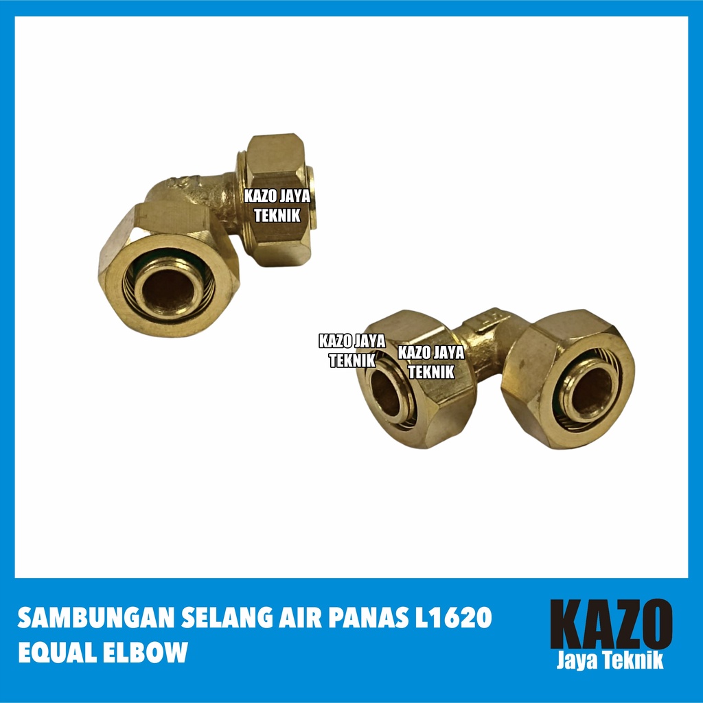 Jual Sambungan Selang Air Panas L1620 Equal Elbow / Nepel Kuningan Besi | Shopee Indonesia