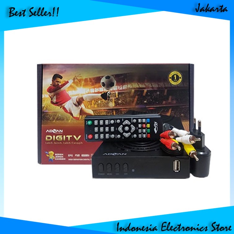 Jual Set Top Box STB TV DVB-T2 Digital DVBT2 Advan DigiPro UHF SNI ...