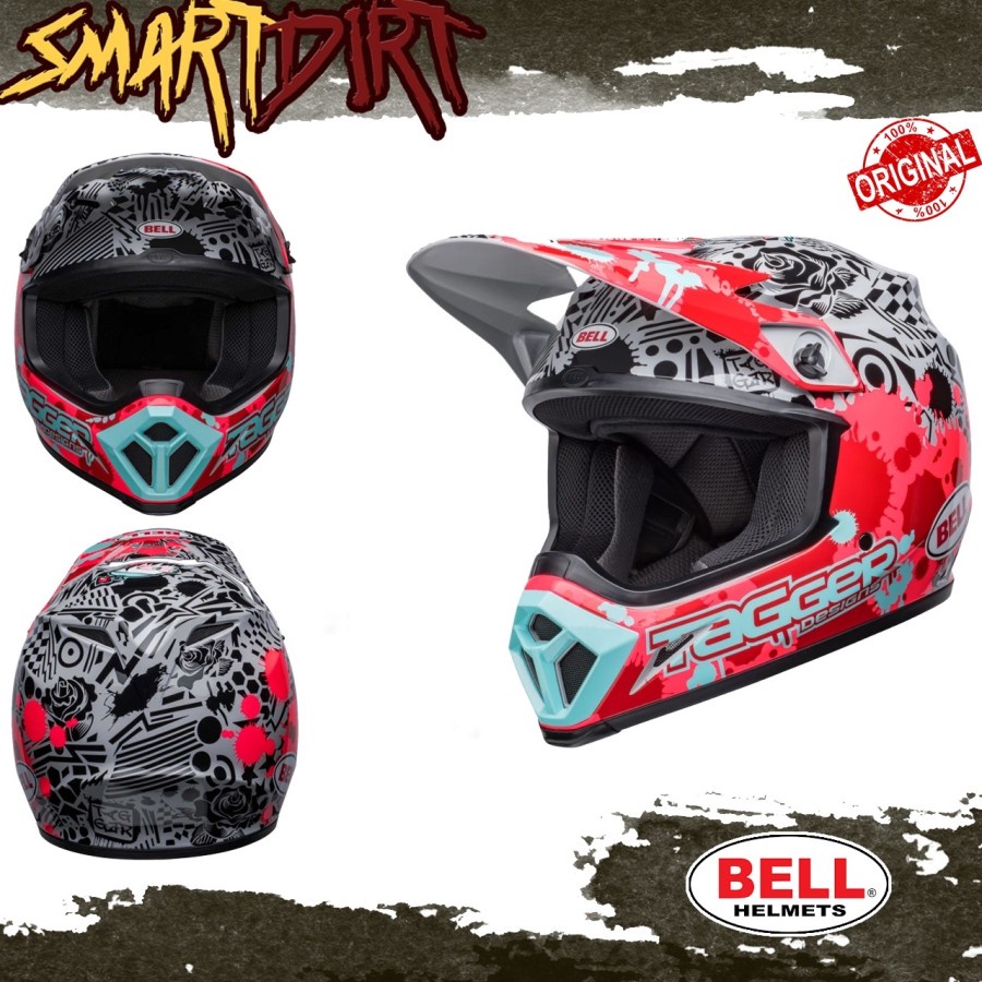 Jual HELM MOTOR BELL MX-9 SPECIAL EDITION TAGGER SPLATTER BRIGHT RED ...