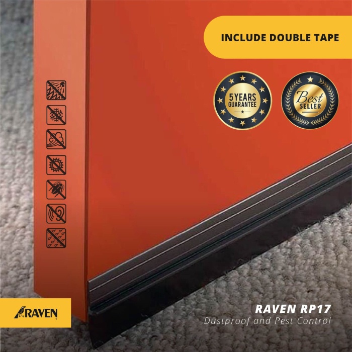 Jual Pengaman Penutup Lubang Bawah Pintu Raven Rp17 Coklat Door Bottom ...