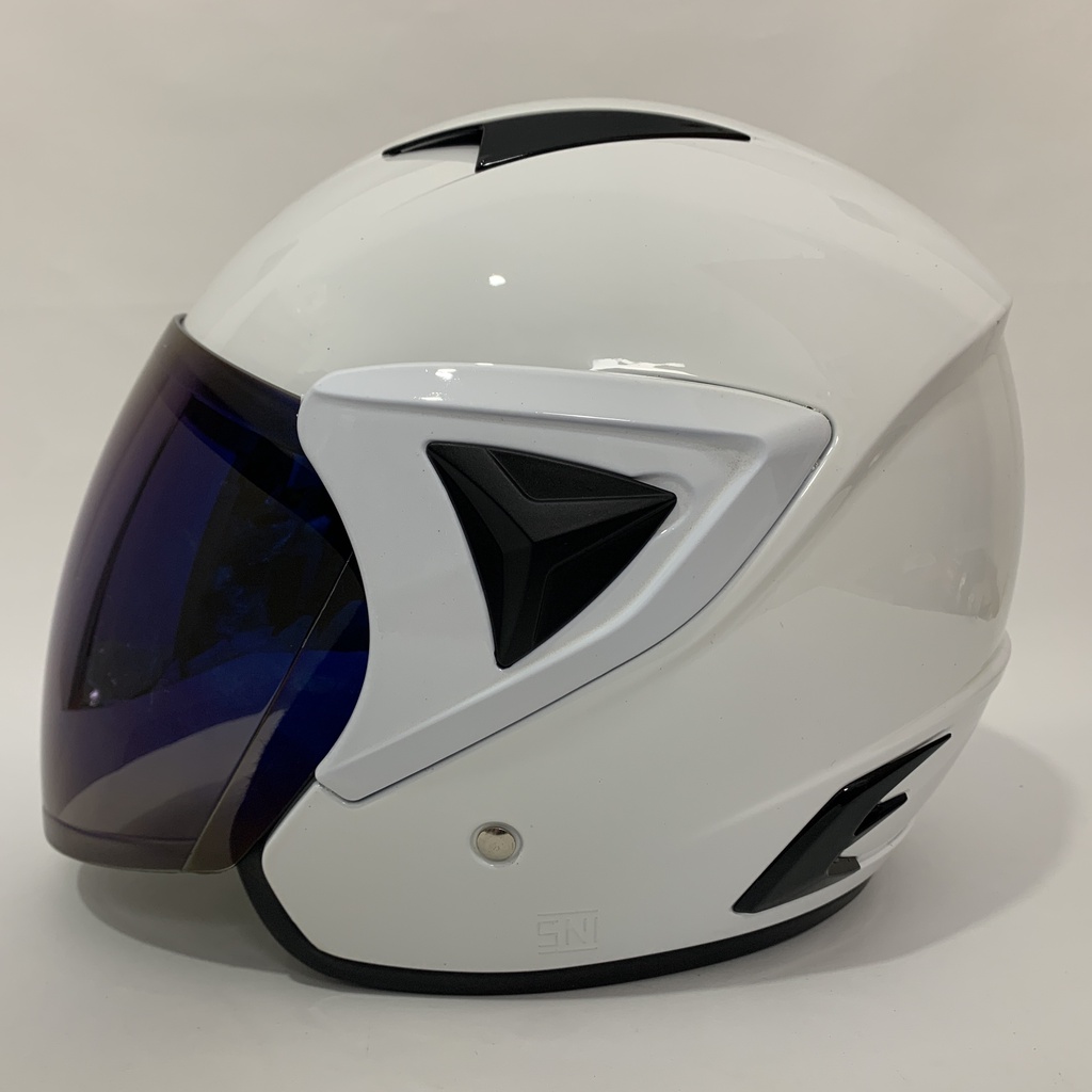 Jual Helm JP 13 Putih Glossy - Polos Solid Helem Helmet SNI Dewasa BXP ...