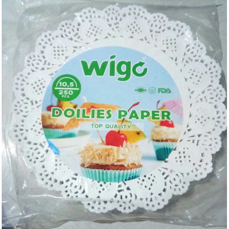 Jual (250pcs) ukuran 10,5 DOILIES paper/alas kertas renda/alas toples ...