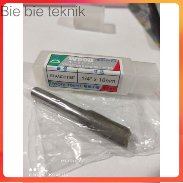 Jual Mata Profil Kayu Straight BIT 10mm WOOD / Mata Pisau Mesin Router ...