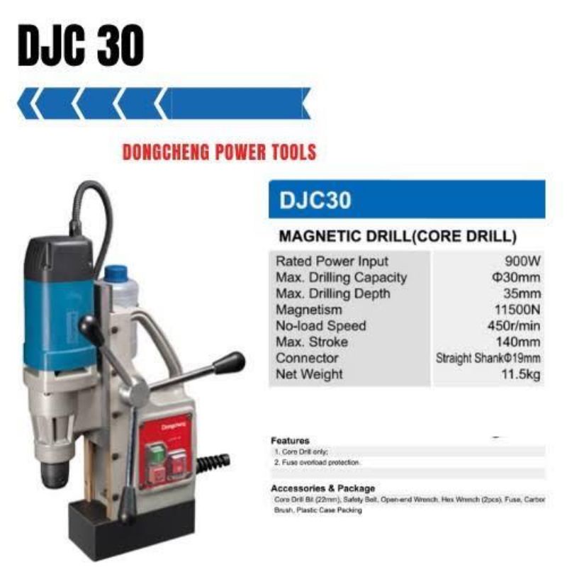 Jual Mesin bor magnet magnetic drill jetbroach jetbrot 30mm Dongcheng ...