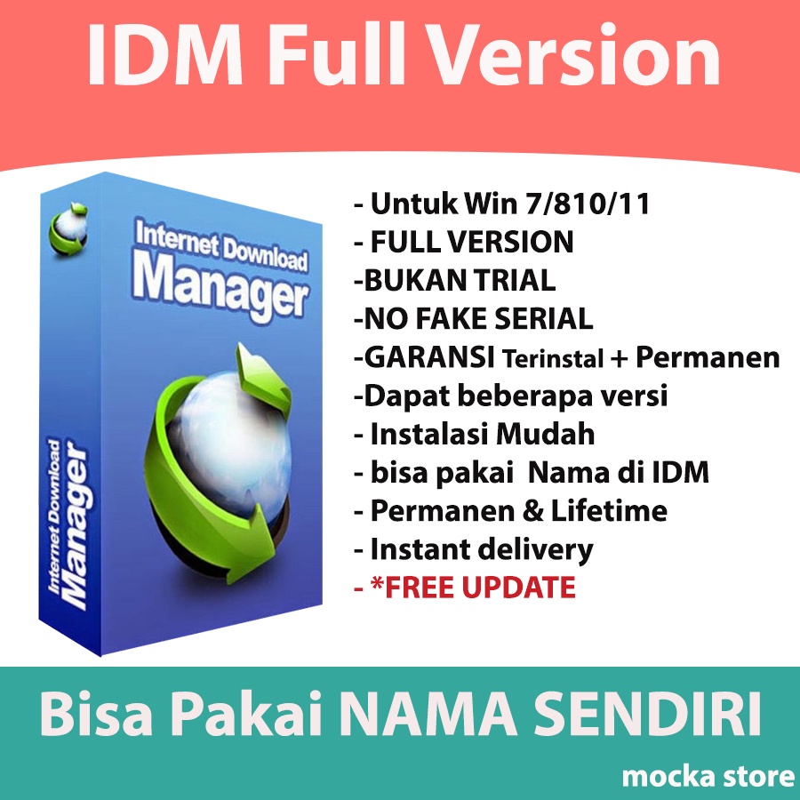 Jual DM Internet Download Manager LIFETIME Permanen For WIndows 64 x 32 ...