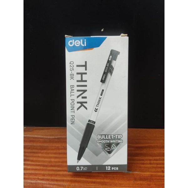 Jual Deli Pulpen Think Q25 Retracable Hitam | Shopee Indonesia