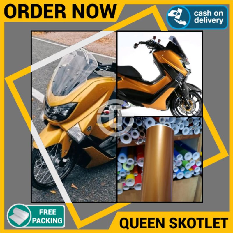 Jual Stiker skotlet motor warna coklat cooper metalic glossy kualitas ...