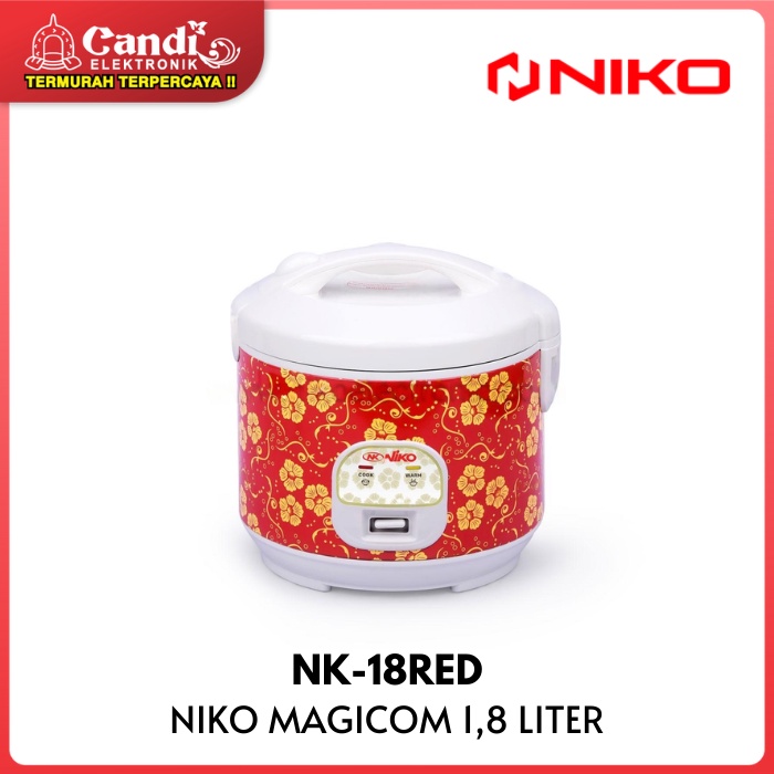 Jual NIKO Rice Cooker Kapasitas 1,8 Liter NK-18RED | Shopee Indonesia