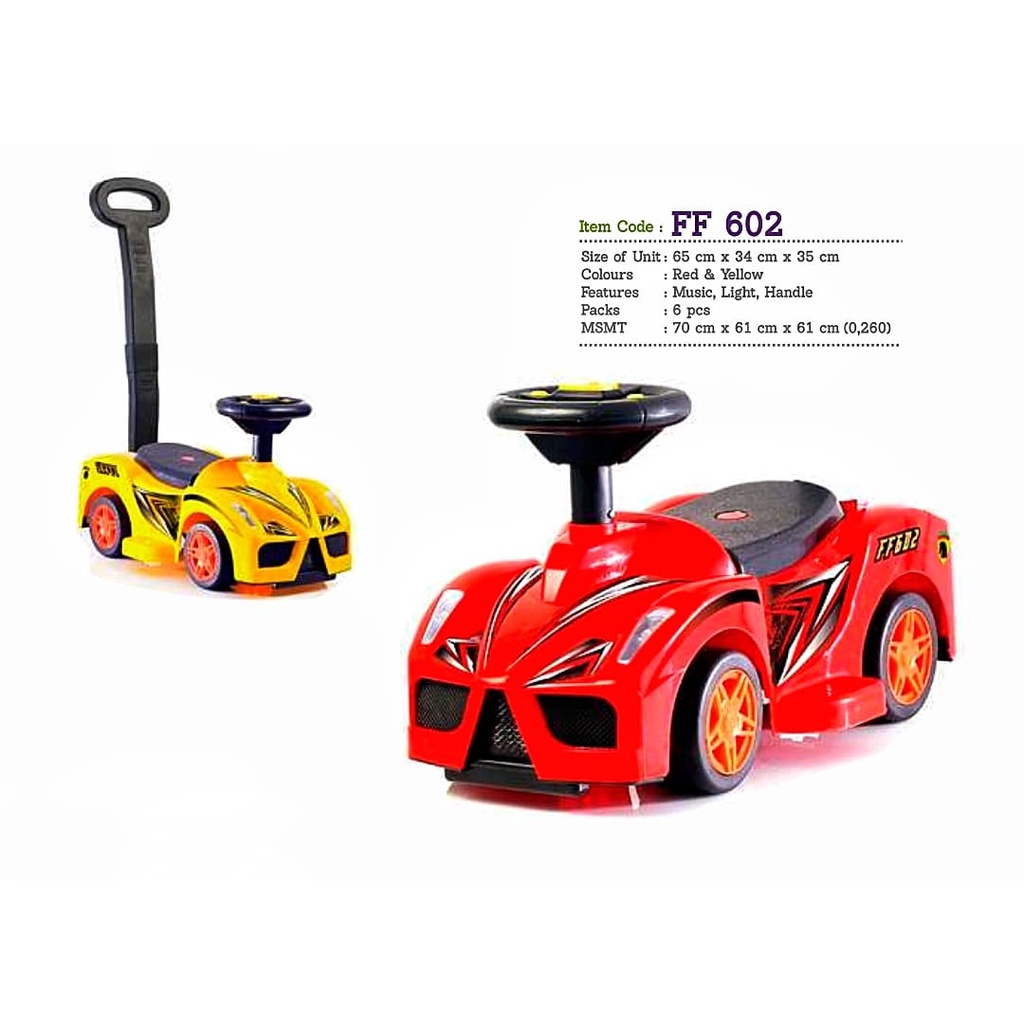 Jual Mainan Mobil Dorong Anak FF 602 Fitur Lampu Musik dan Dorongan ...