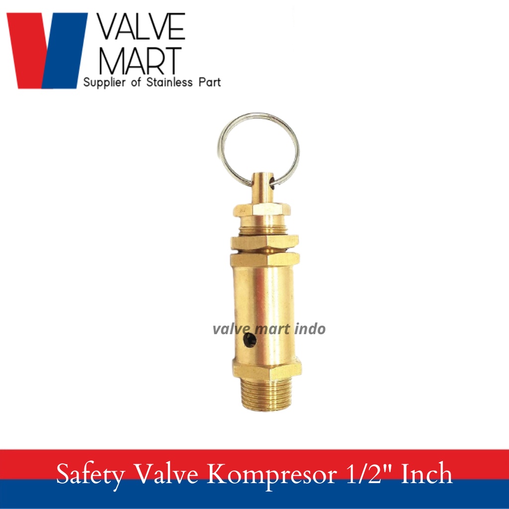 Jual Safety Valve Kuningan Drat 1/2" Setrika Uap Boiler Kompressor ...