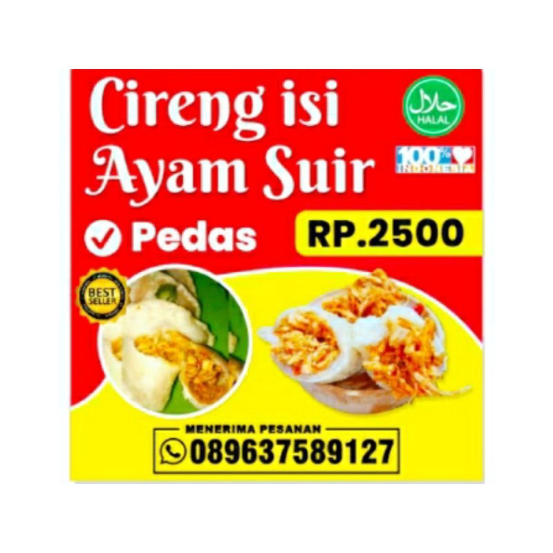 Jual Spanduk cireng isi ayam pedas | Shopee Indonesia