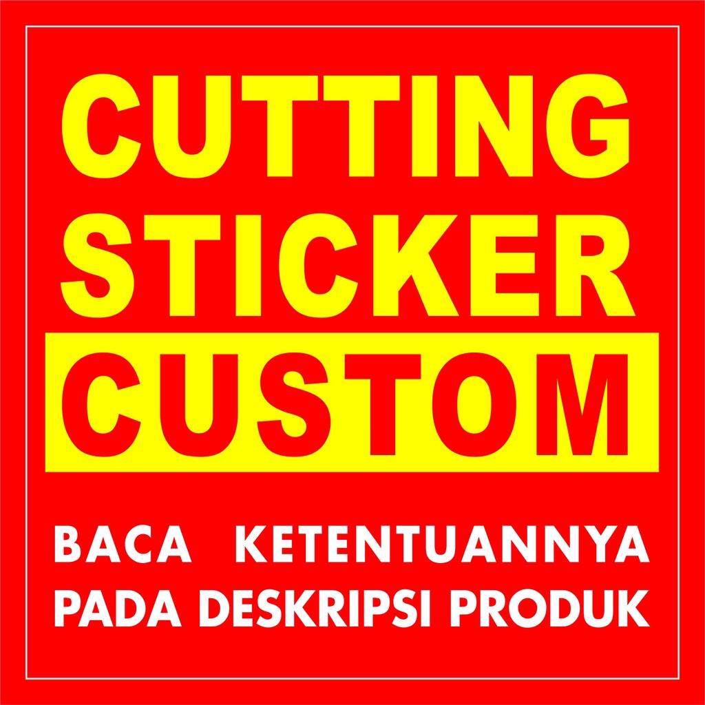 Jual Cutting Sticker Custom Stiker Mobil Suka suka | Shopee Indonesia