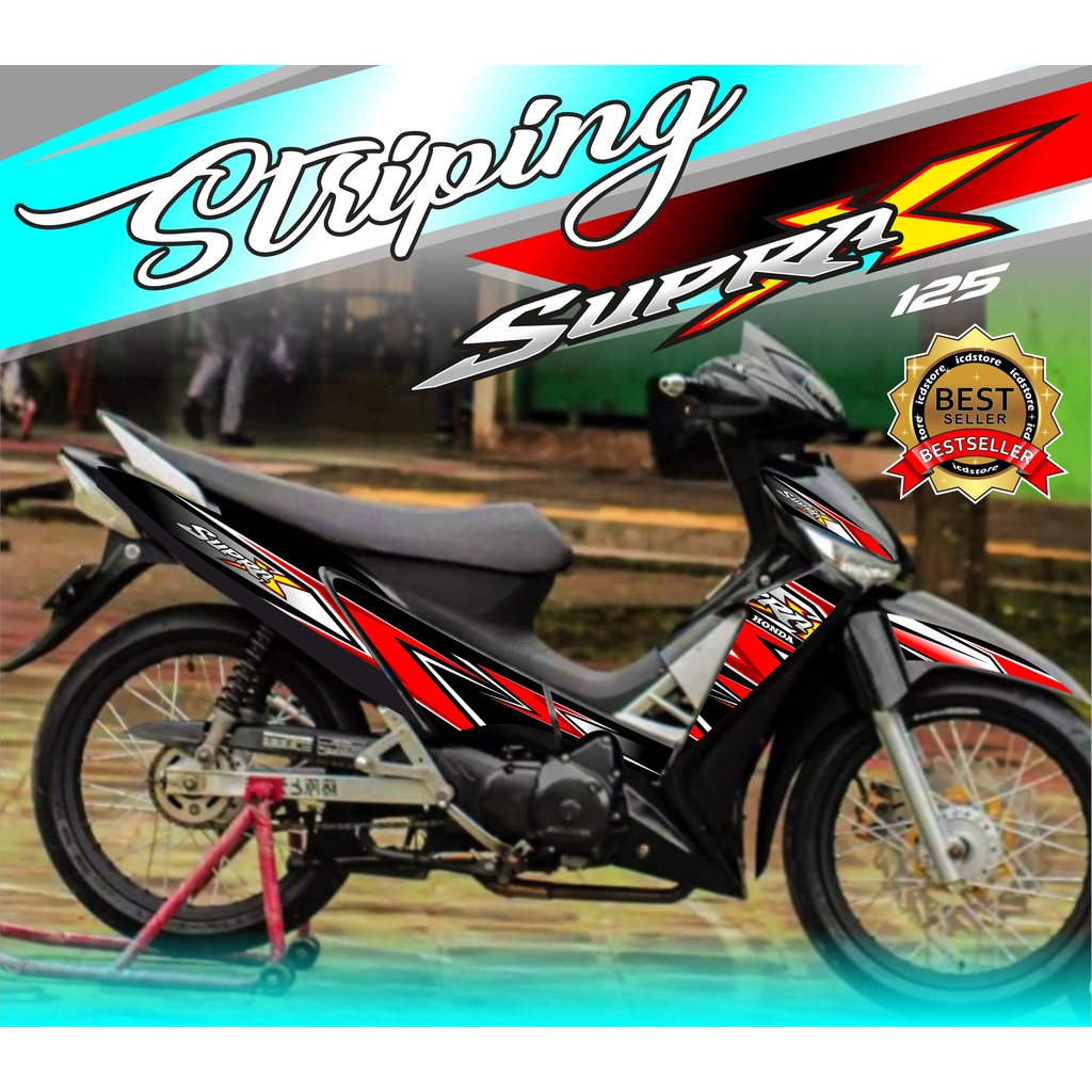 Jual STRIPING SUPRA X 125 GRAFIS / STICKER SUPRA X / SUPRA 125 ...