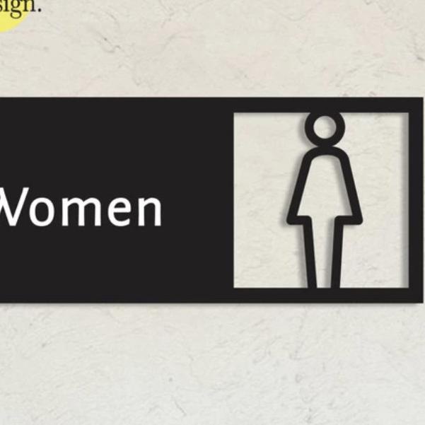 Jual Toilet Women Room Sign Akrilik Acrylic Sign Toilet Wanita WC ...