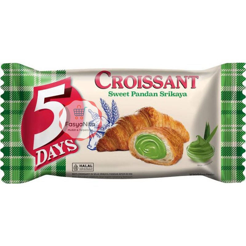Jual 5DAYS Croissant Creamy Coklat Mix Berry Cheese pandan mini 5 days ...