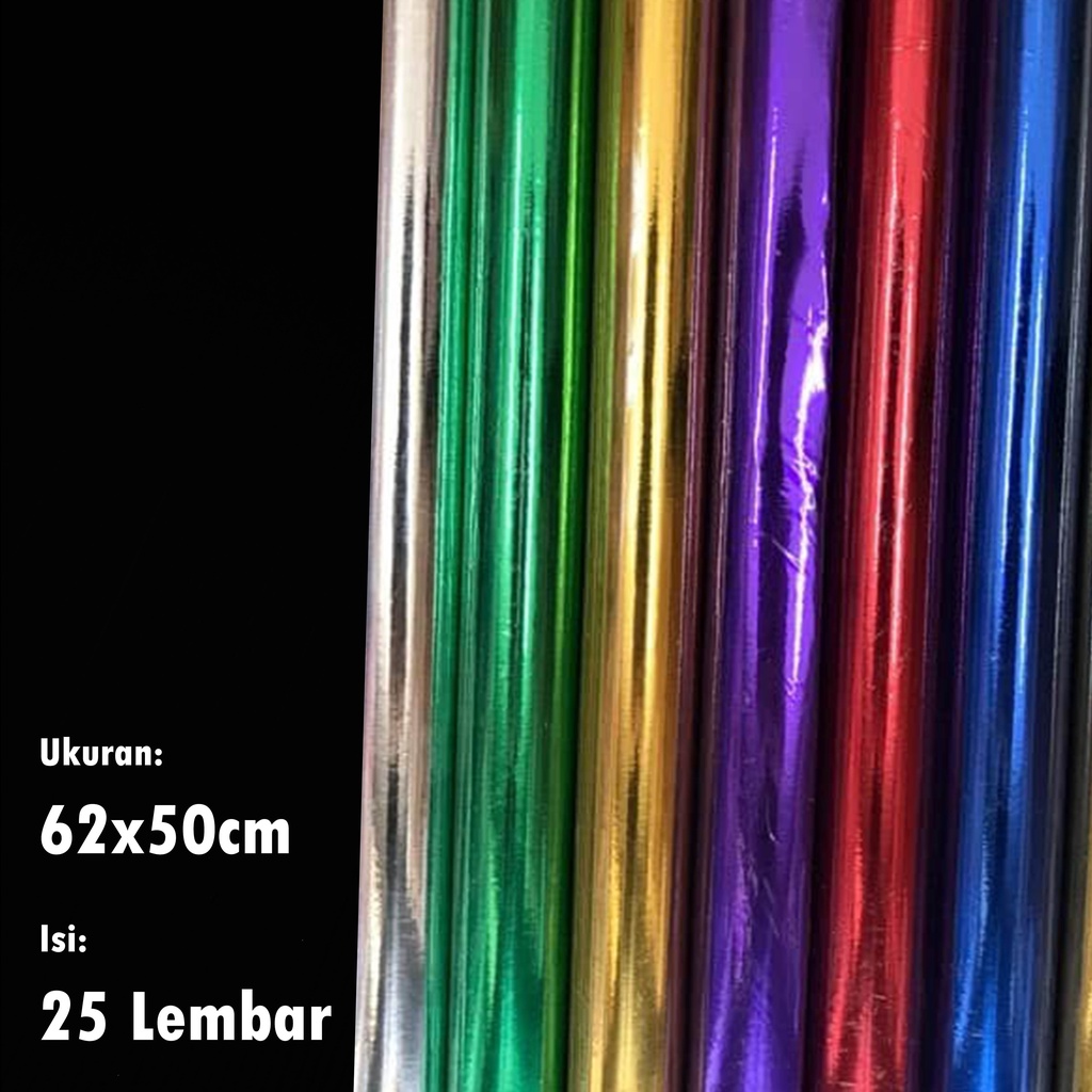 Jual Kertas Emas isi 25 Lembar / Kertas Metalik isi 25 lembar | Shopee ...