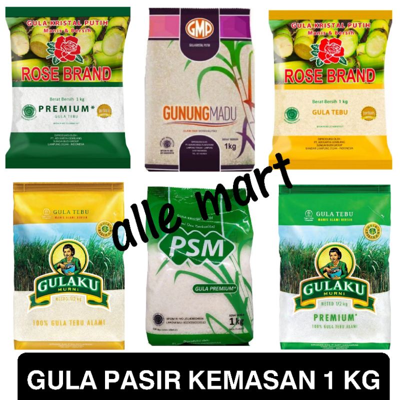 Jual Gula Pasir Kemasan 1 KG (RANDOM) | Shopee Indonesia