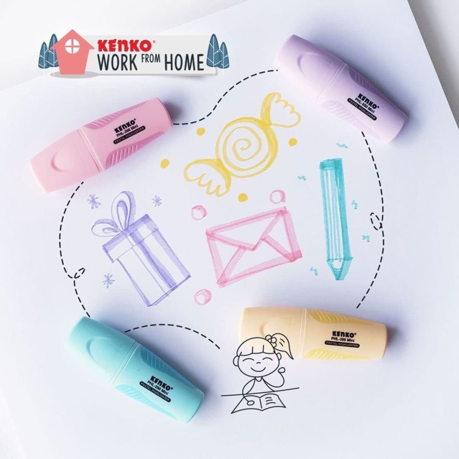 Jual KENKO HIGHLIGHTER PHL- 200 PASTEL SPIDOL MINI SET 4 WARNA ...