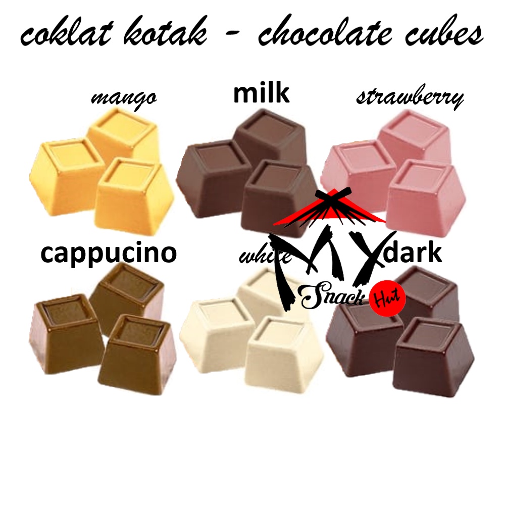 Jual COKLAT KOTAK 10PCS - COKELAT BLOK DARK MILK PINK MANGGA WHITE MILO ...