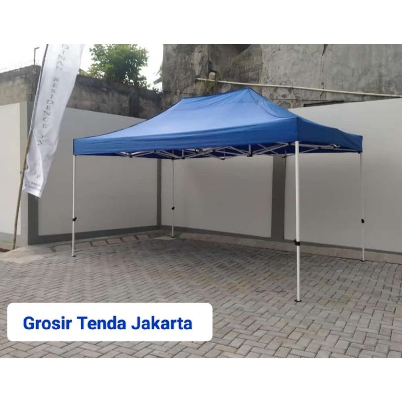 Jual Tenda Lipat Premium Besi Putih Ukuran 3mtr X 4.5mtr Ketebalan Besi ...