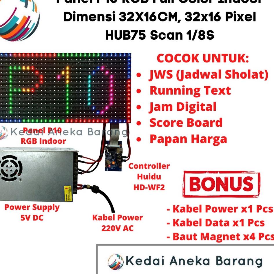 Jual New Panel Module Modul LED P10 Running Text SMD RGB Indoor Semi ...