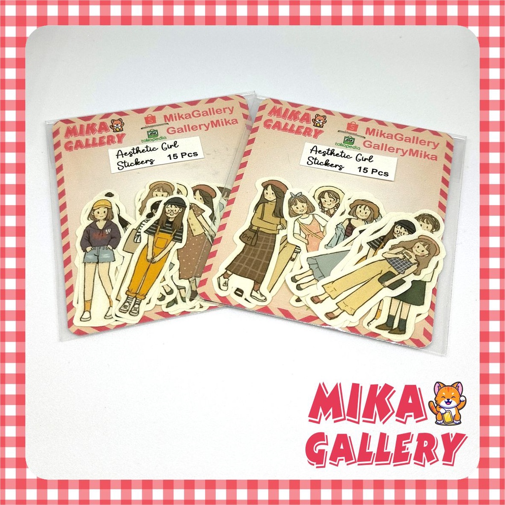 Jual Sticker Aesthetic Girls Stiker Scrapbooking Jurnal HP Laptop ...