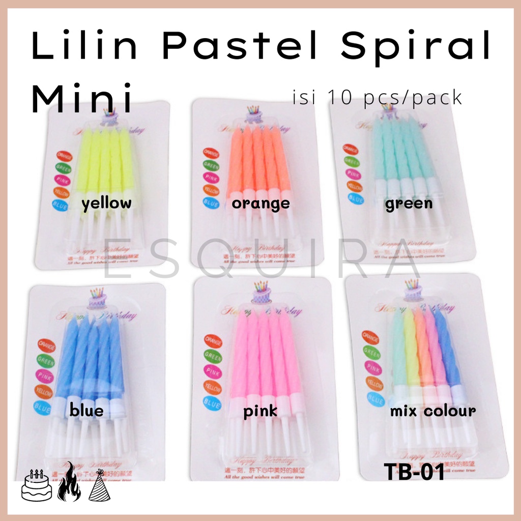 Jual Lilin Pastel Spiral Mini / Birthday Candle / TB-01 | Shopee Indonesia