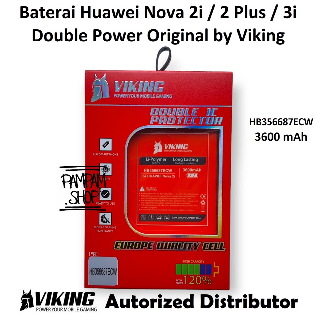 Jual Baterai VIKING Double Power HB356687ECW Huawei Nova 2i 3i Nova 2 PLUS 2+ P30 Lite Mate 10 ...