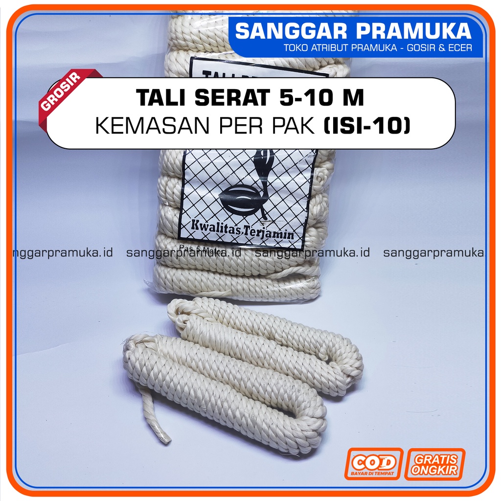 Jual Tali Pramuka Serat 5-10 meter Per Pak (Isi 10) | Shopee Indonesia