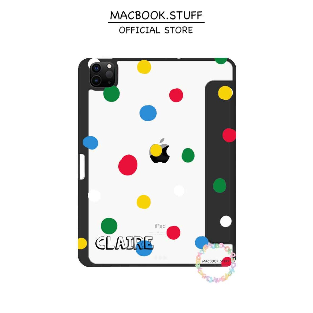 Jual CUSTOM DOODLE POLKADOT Acrylic Case IPAD With Pen Holder for NEW ...