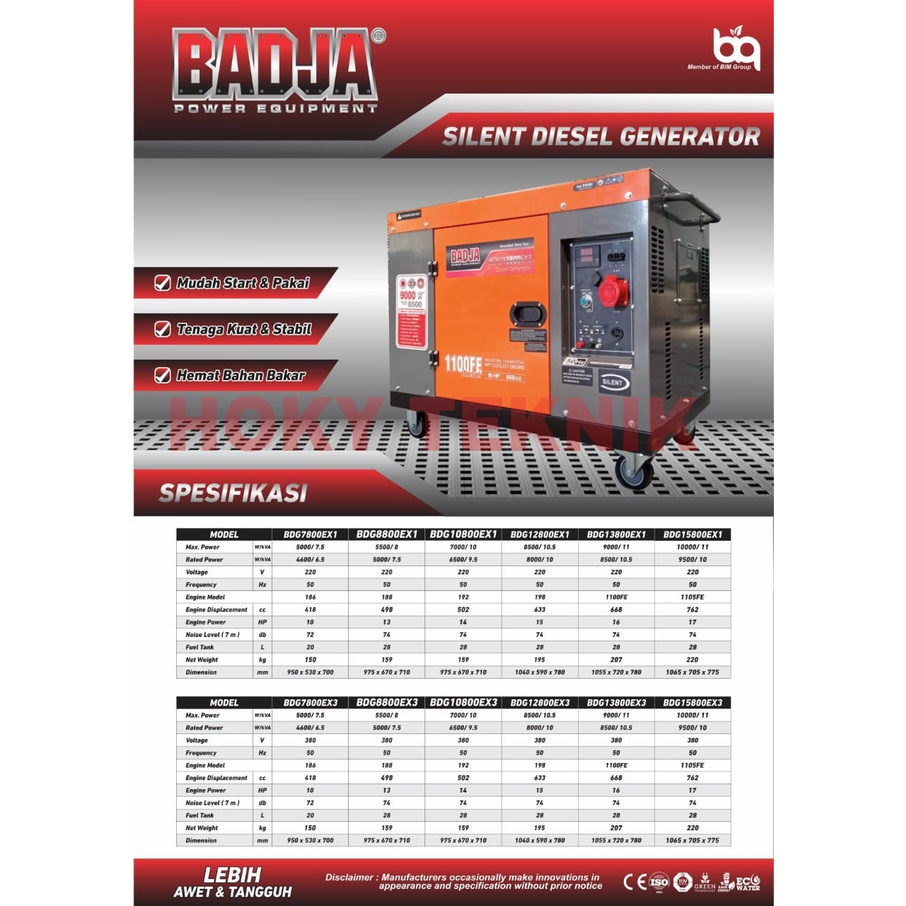 Jual Generator Silent Genset Silent 5000 Watt - 10.000 Watt Diesel ...