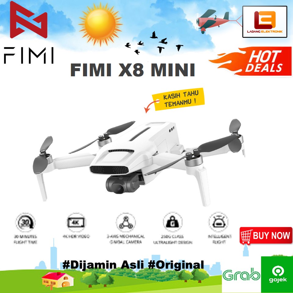 Jual FIMI X8 Mini Drone 8km 4K 3axis Camera - PRO COMBO VERSION | Shopee Indonesia
