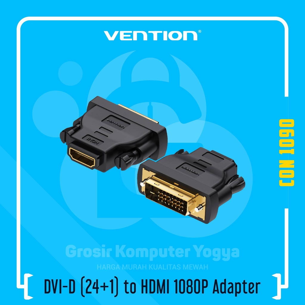 Jual Vention DVI-D (24+1) to HDMI 1080P Male to Female Video Adapter ...