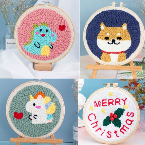 Jual Sulam Material Poke Embroidery Kit Set Bordir Wool Hand Made ...