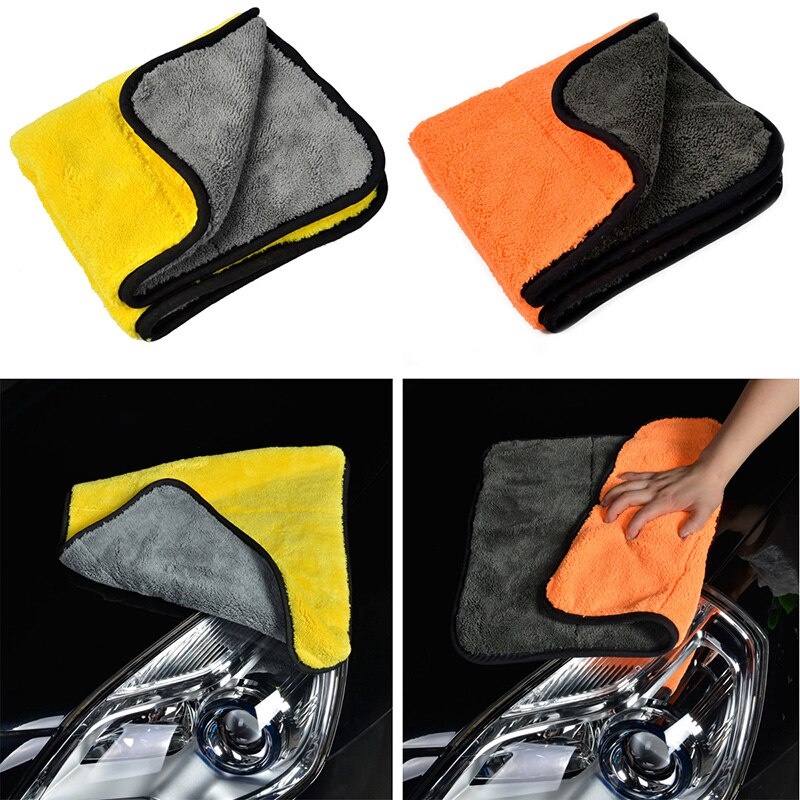 Jual Kain Lap Microfiber Lap Mobil Warna Kuning Serbaguna Cleaning ...