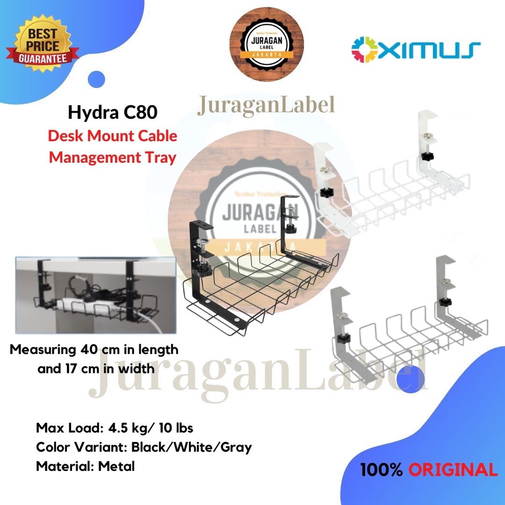 Jual Oximus C80 Desk Mount Cable Management Tray | Shopee Indonesia