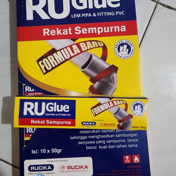 Jual Ruglue Lem Tube Rucika Wavin Pipa Paralon Perekat 50 Gram | Shopee ...
