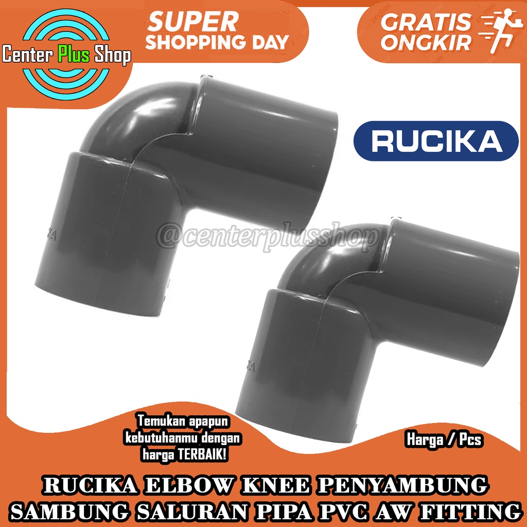 Jual KNEE AW 2½” 3 4 INCH FITTING PIPA PVC RUCIKA WAVING KNIE ELBOW ...