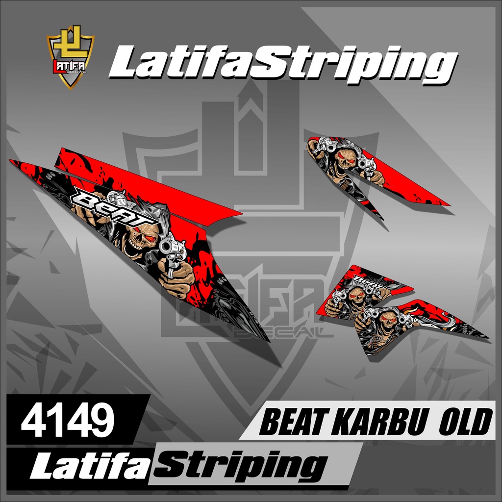 Jual 4149 Sticker Striping Beat Karbu OLd Semi Full - Striping Beat ...