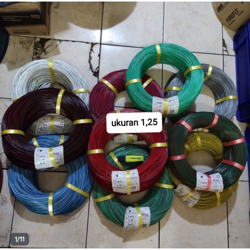 Jual kabel lampu body meteran ukuran 1,25 MM harga per 5 meter untuk ...