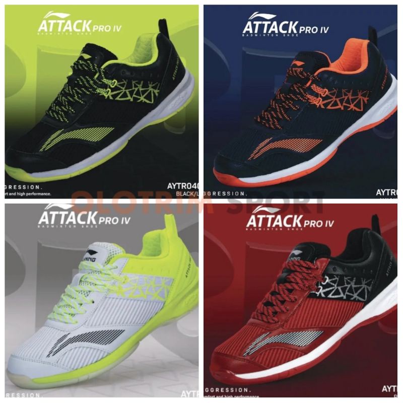 Jual Sepatu Badminton Lining Attack Pro IV 4 Original | Shopee Indonesia
