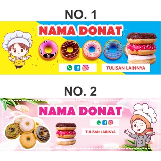 Jual Spanduk Donat - Banner donat - spanduk jualan makanan - spanduk ...