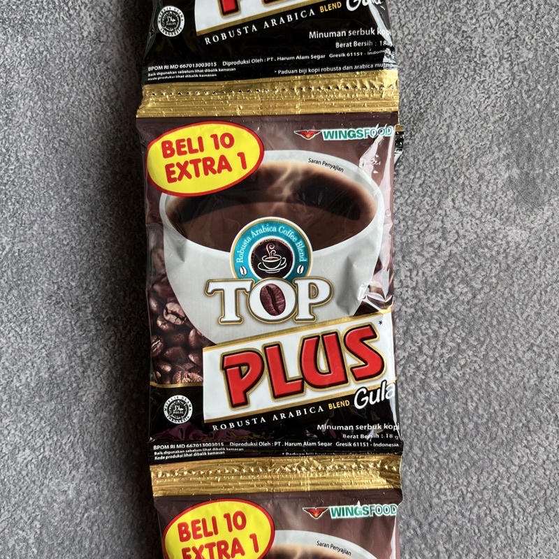 Jual TOP KOPI PLUS GULA - 10sachet | Shopee Indonesia