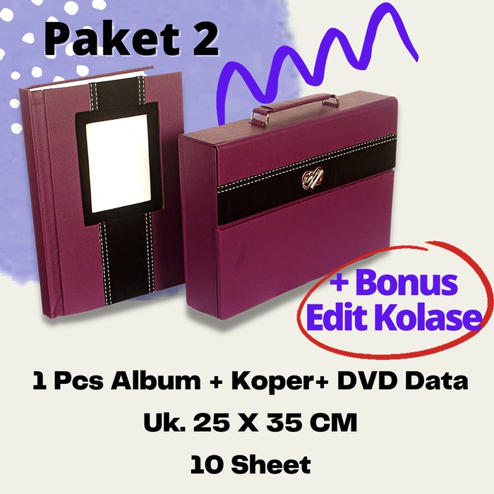 Jual PAKET 2 | Album Foto Eksklusif Ukuran 25 X 35 CM - 10 Sheet ...
