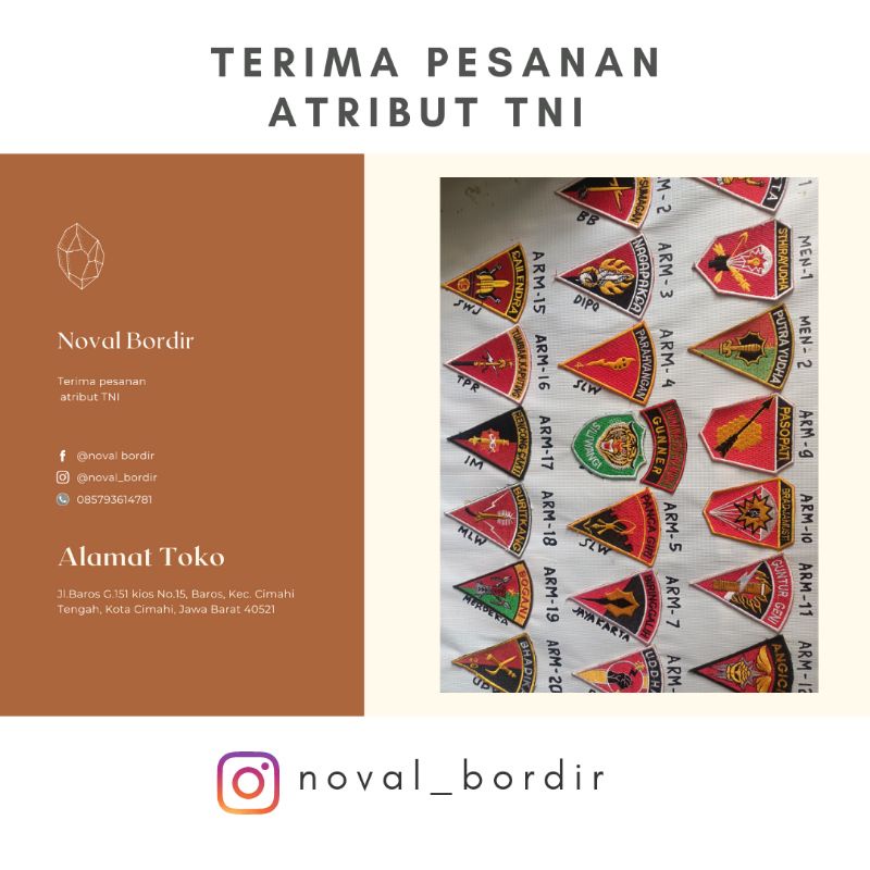 Jual Terima Pesanan Logo Satuan TNI PDL/PDH | Shopee Indonesia