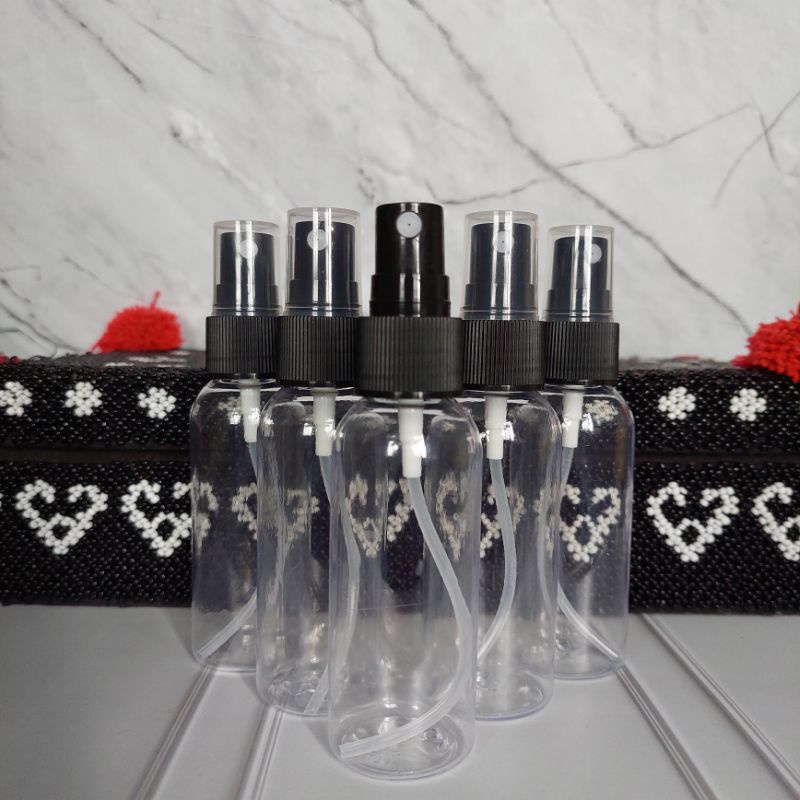Jual BOTOL 50ML SPRAY HITAM BOTOL BENING BOTOL SKINCARE BOTOL TONER ...